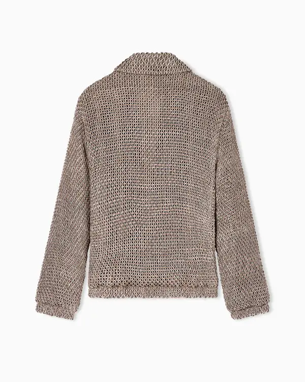 Giorgio Armani Woven Lambskin Suede Blouson