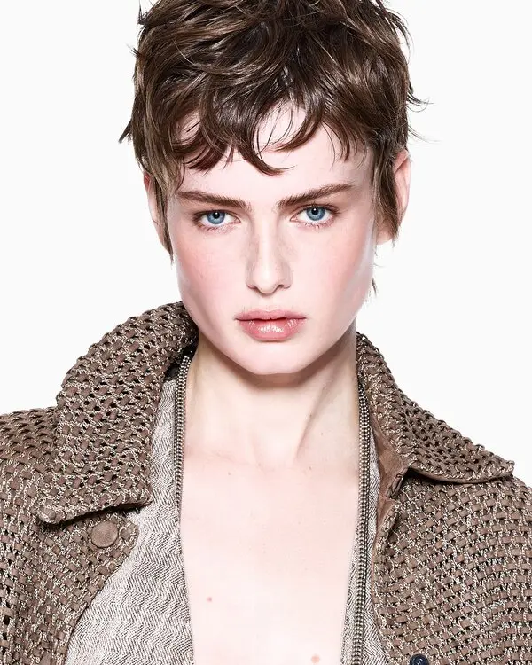 Giorgio Armani Woven Lambskin Suede Blouson