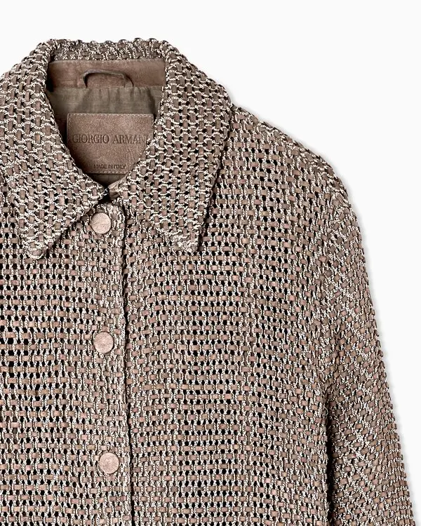 Giorgio Armani Woven Lambskin Suede Blouson