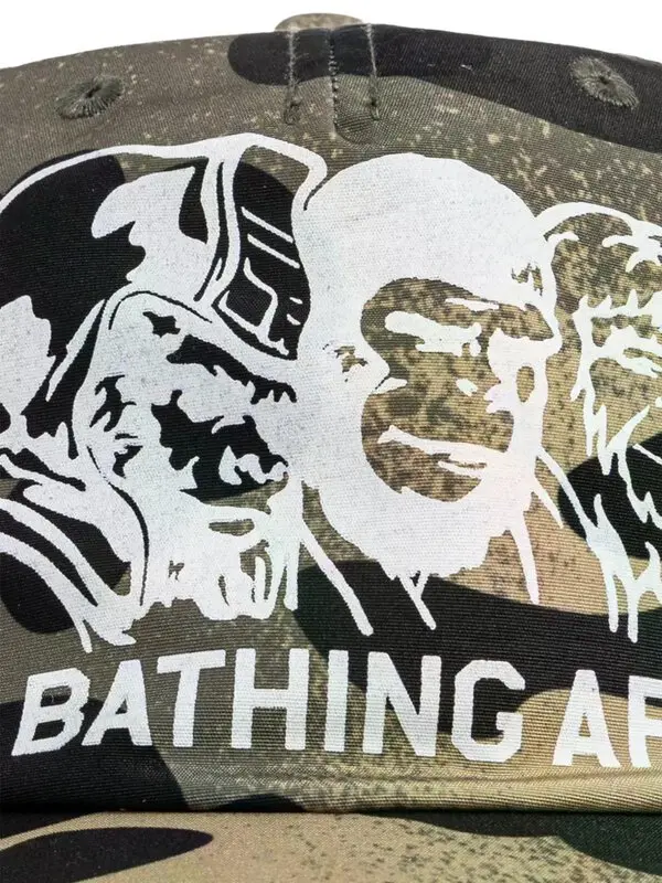 A BATHING APE Camouflage-print Baseball Cap