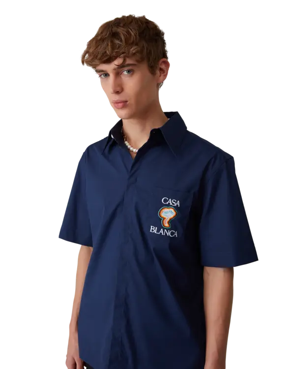 Casablanca Rainbow Mushroom Short Sleeve Shirt