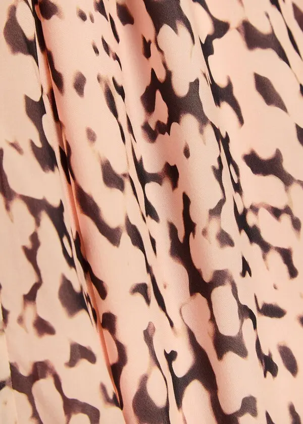 Staud Cassie Tortoise-print Silk Maxi Dress