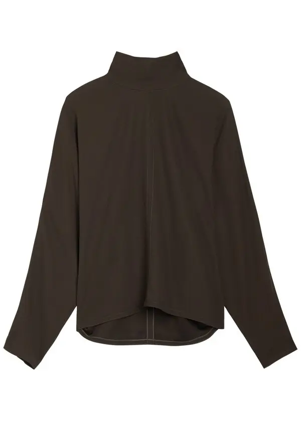 JOSEPH Buick Crepe Blouse - Brown