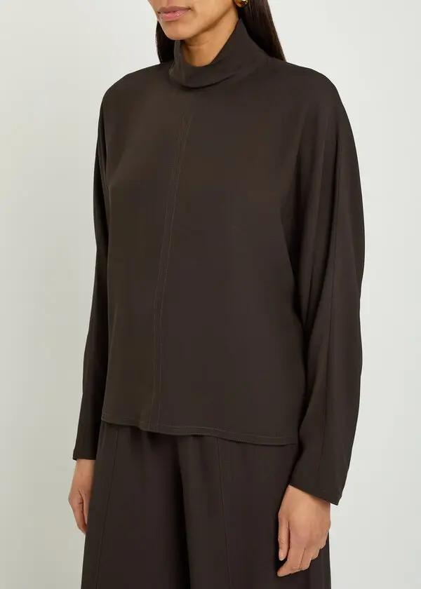 JOSEPH Buick Crepe Blouse - Brown