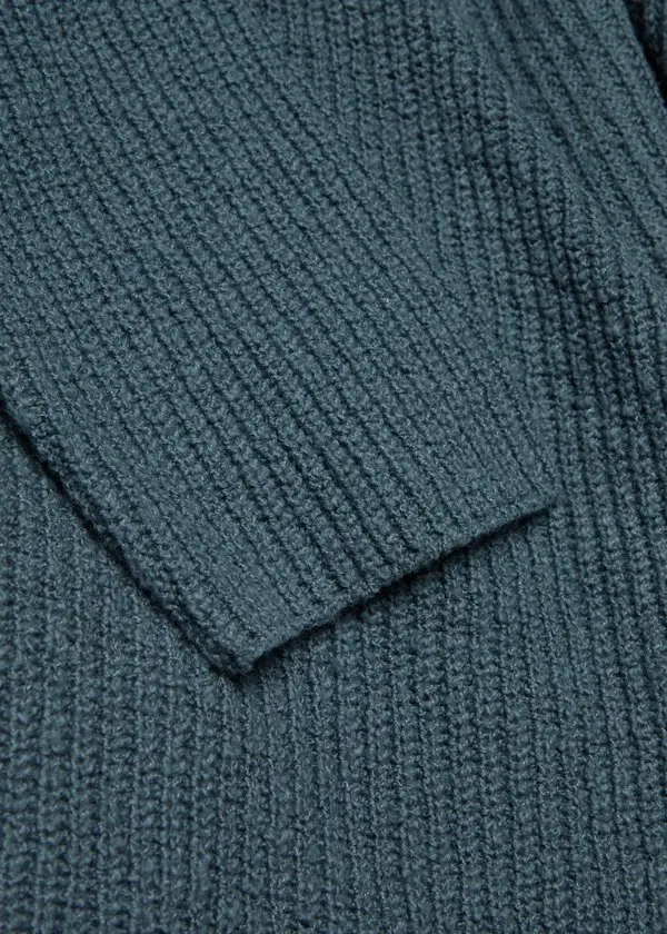 Eileen Fisher Ribbed Cotton-blend Wrap Cardigan