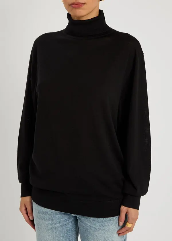 TOTEME Turtle-neck Fine-knit Wool Jumper