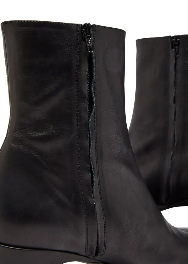 Dries Van Noten Leather Ankle Boots