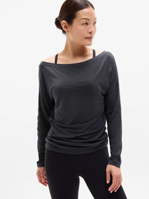 Athleta Move With Ease Off The Shoulder Top - Black