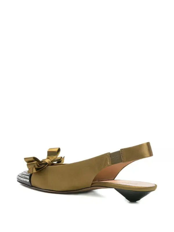 Chloé Alba Bow-detail Pumps - Green