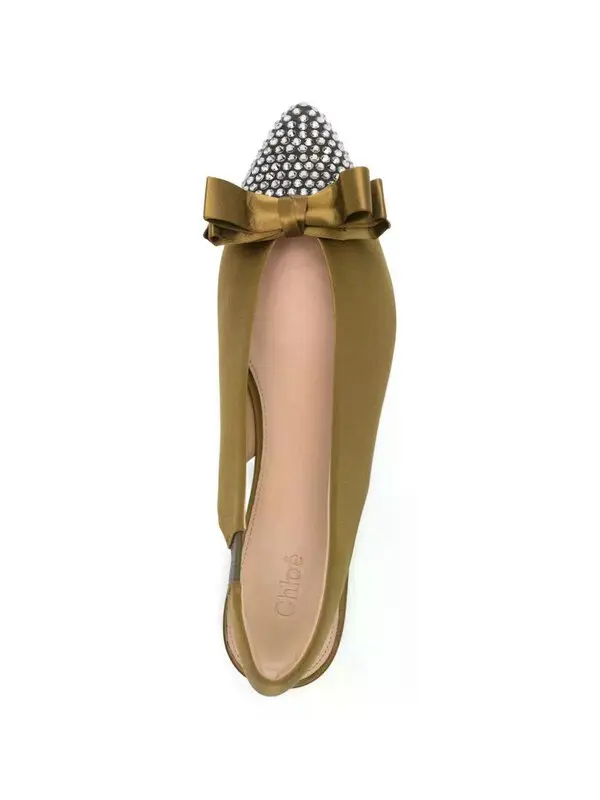 Chloé Alba Bow-detail Pumps - Green