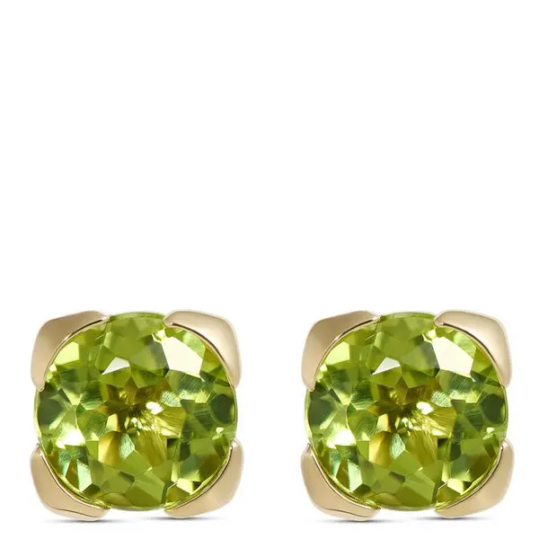 Benbridge Round Peridot Stud Earrings - Green