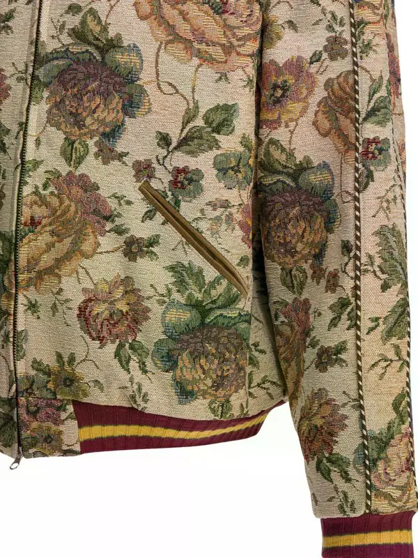 Kapital Floral Print Zip Coat