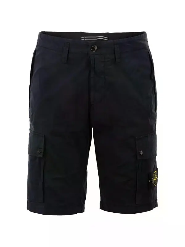 Stone Island Cargo Zip Pocket Bermuda Shorts - Blue