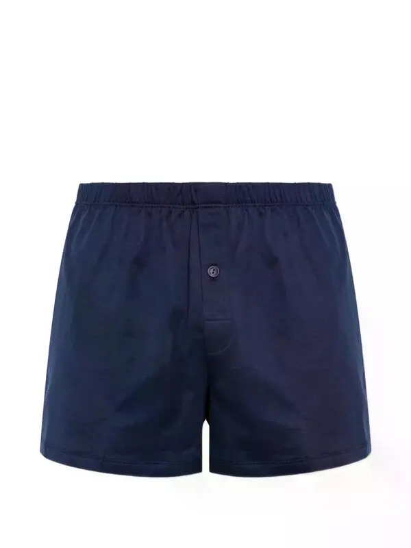 Hanro Buttoned Cotton Boxers - Blue