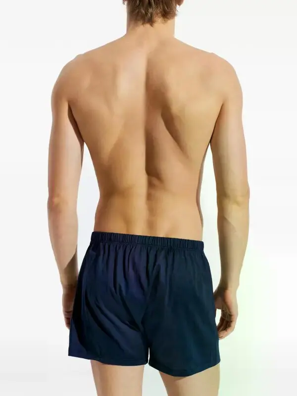 Hanro Buttoned Cotton Boxers - Blue