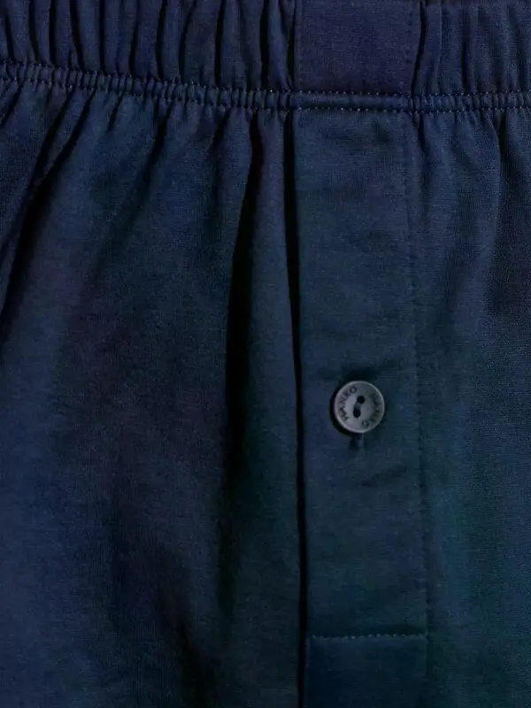Hanro Buttoned Cotton Boxers - Blue