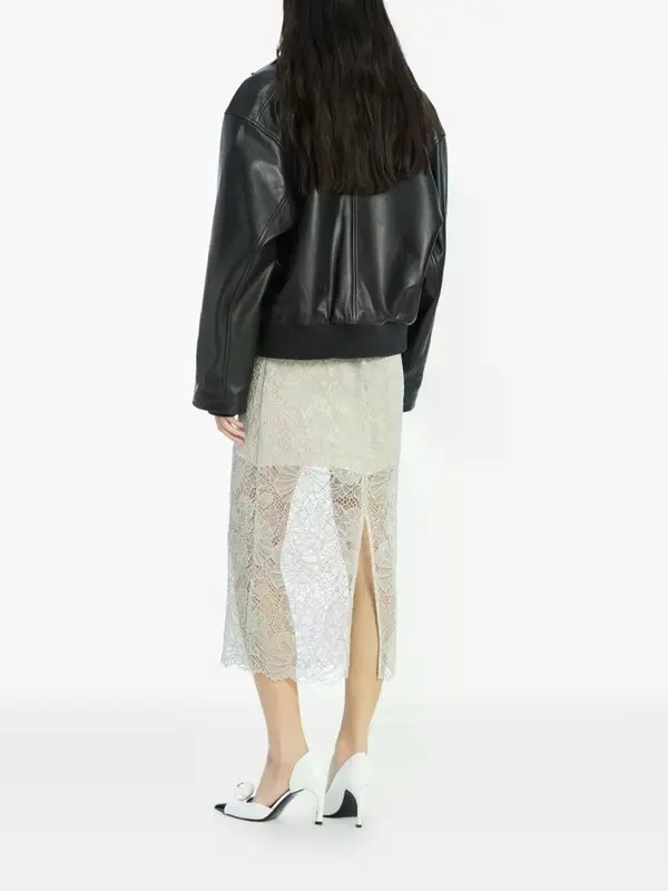 ROTATE BY BIRGER CHRISTENSEN Leather Bomber Jacket