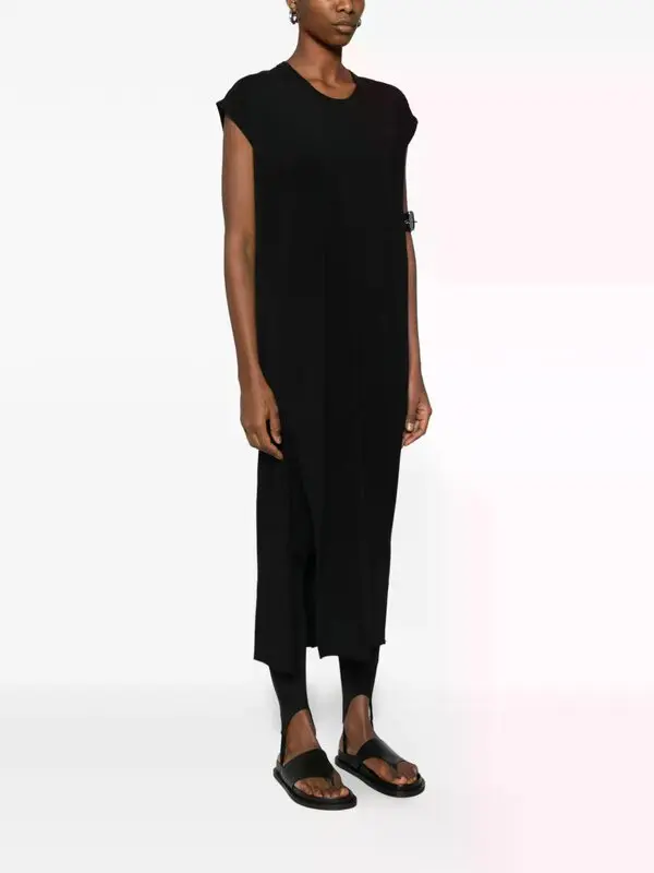 THOM KROM Side-slit Midi Dress - Black