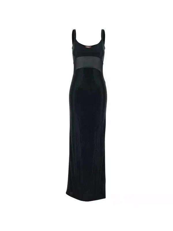 TWENTY FOURHAITCH Sleeveless Maxi Slip Dress - Black
