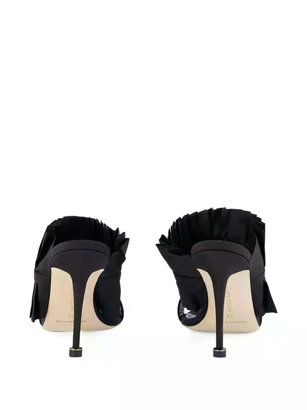 Manolo Blahnik Pleated Jeweled Pumps - Black