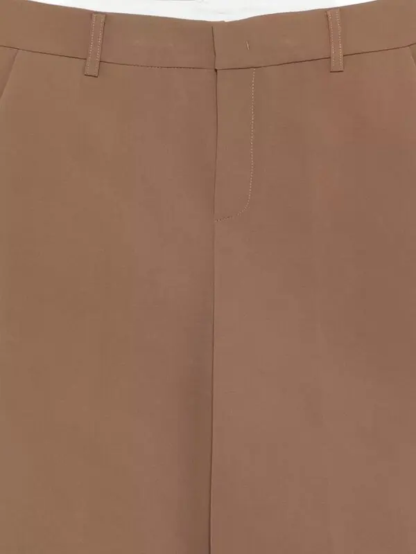 Federica Tosi Zipped Tailored Trousers - Brown