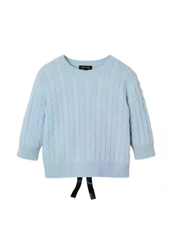 Marc Jacobs Cableknit Open Back Bow Sweater