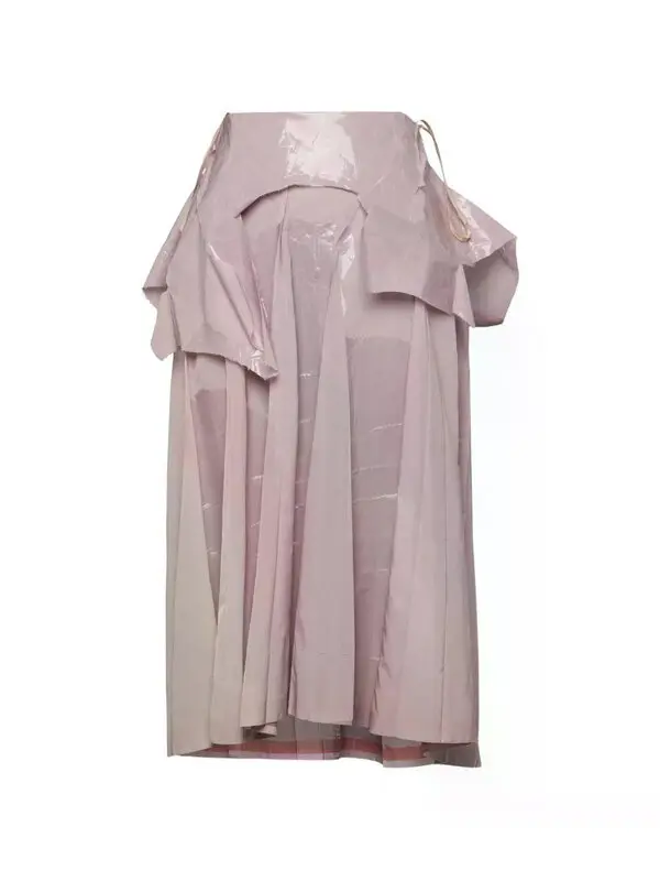 MAISON MARGIELA Ruffled Laminated Midi Skirt