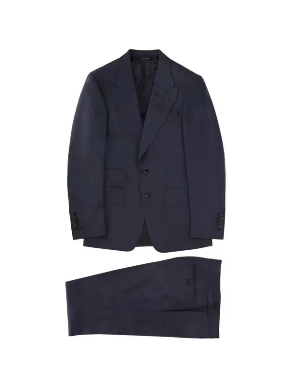 TOM FORD Checked Suit - Blue