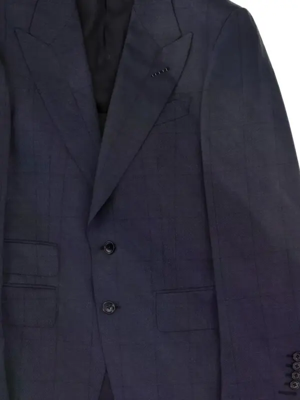 TOM FORD Checked Suit - Blue