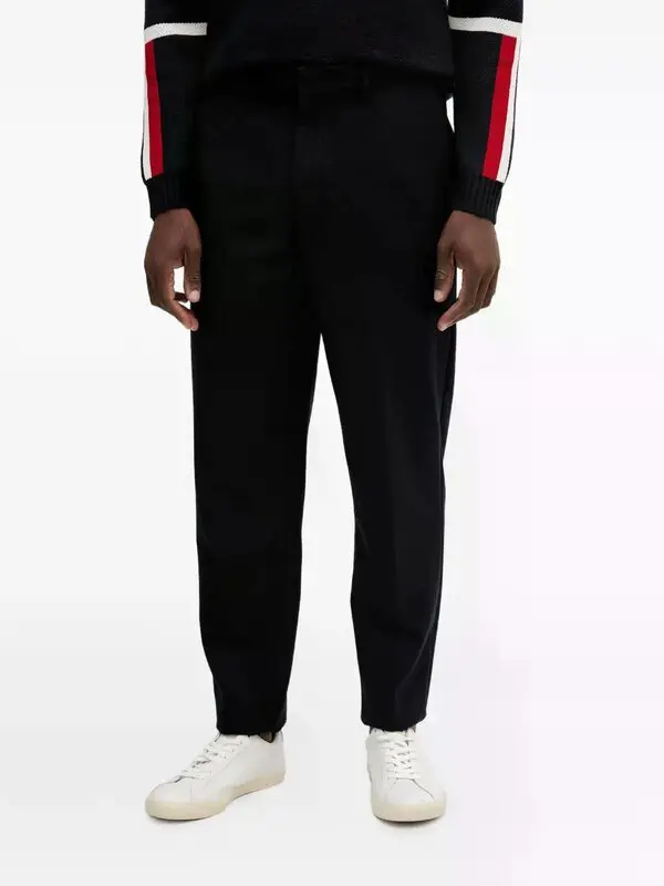 Armani Exchange Logo-plaque Trousers - Black