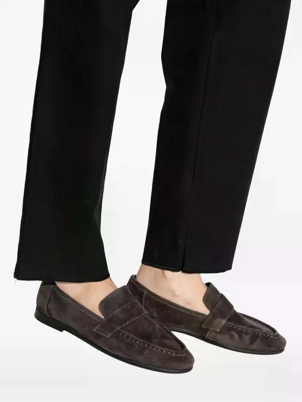 BLACK SUEDE STUDIO Arrow Suede Loafers - Brown