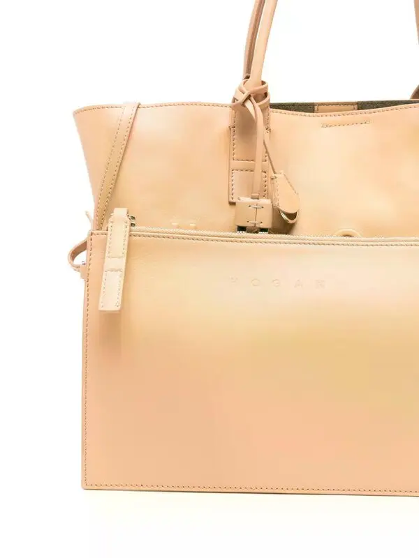 Hogan Debossed Leather Tote Bag