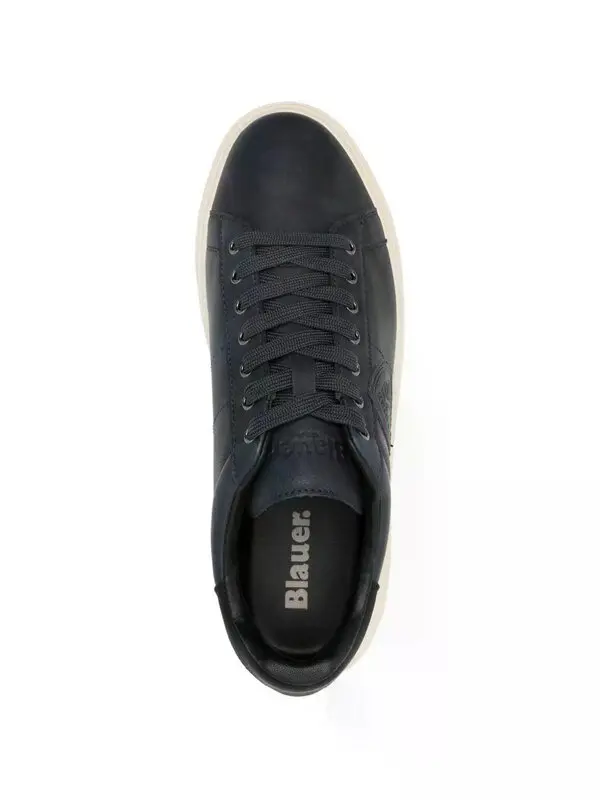 BLAUER. Embossed Sneakers - Blue