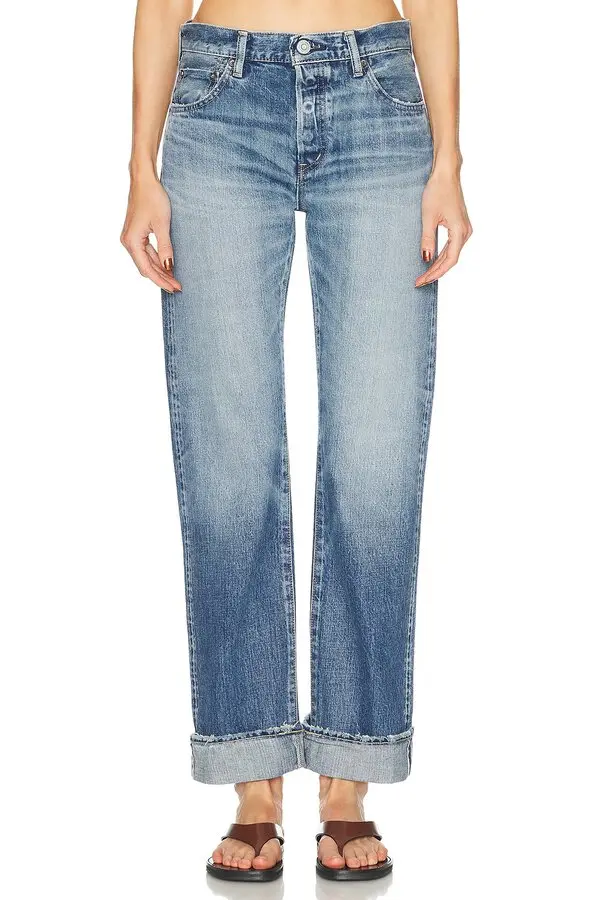 Moussy Vintage Deltona Straight Jeans - Blue