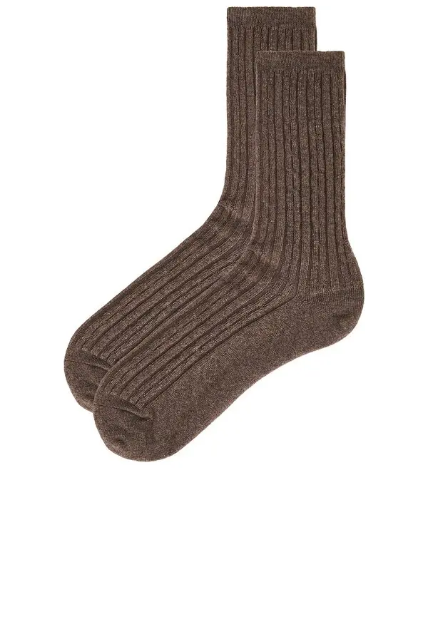 Jenni Kayne Cable Knit Socks - Ash Heather
