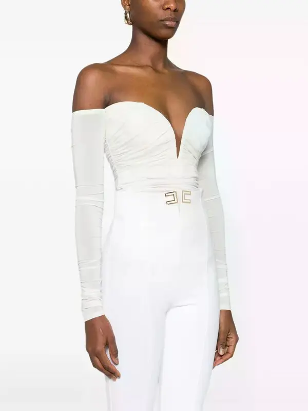 Elisabetta Franchi V-neck Gathered Top