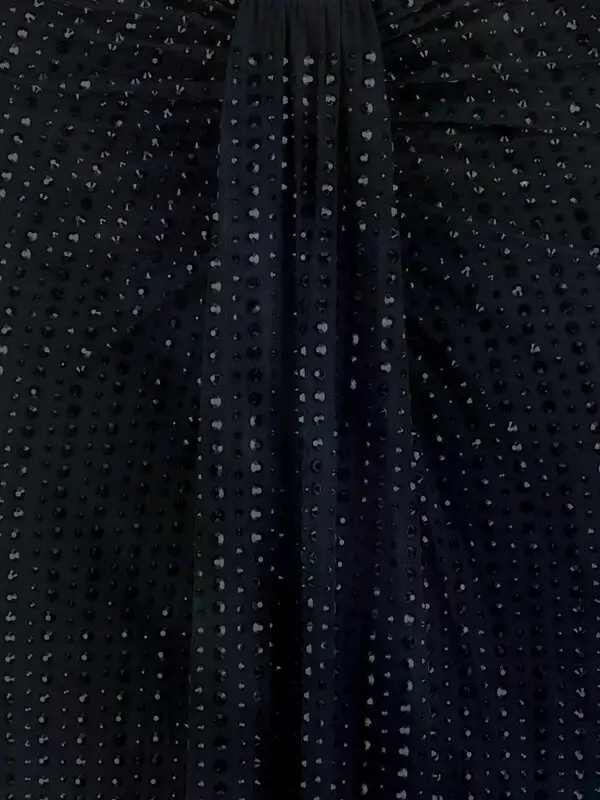 VENUJA Knotted Embellished Maxi Skirt - Black
