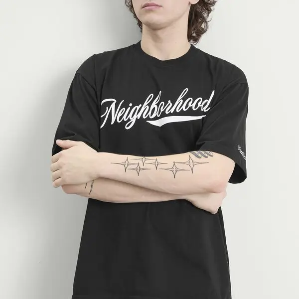 NEIGHBORHOOD Ss-2 Baseball Logo T-shirt - Black