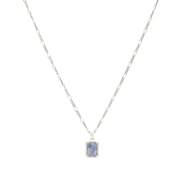 SERGE DENIMES Blue Jasper Pendant Necklace - Silver