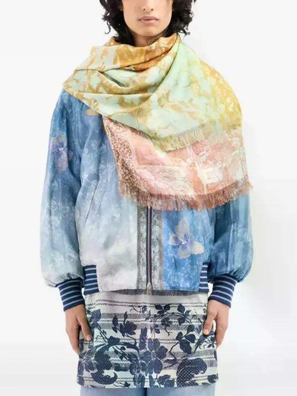 PIERRE-LOUIS MASCIA Geometric-pattern Scarf - Neutrals