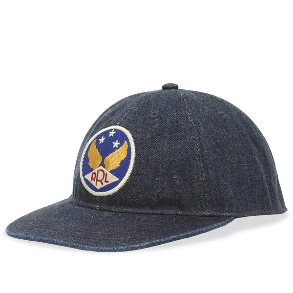 Ralph Lauren Winged Logo Denim Cap - Rinse