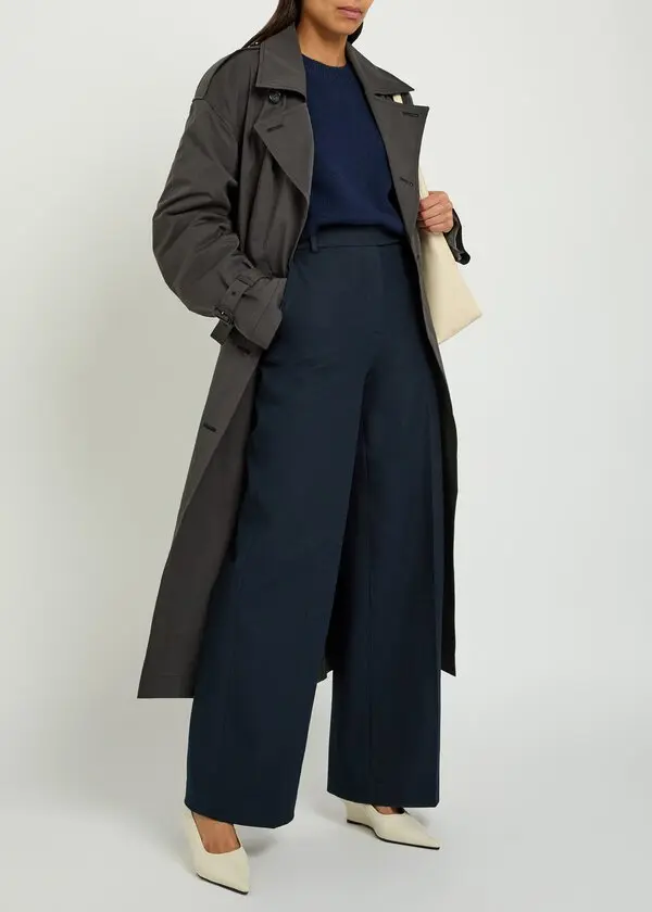 JOSEPH Yukio Flared-leg Trousers - Indigo