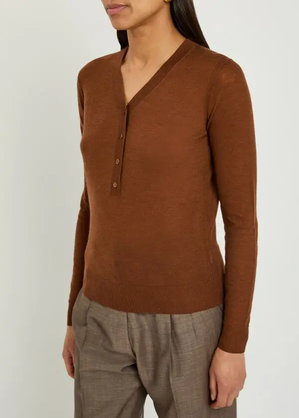 JOSEPH Gillies Cashmere Top - Rust