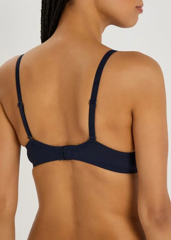 Simone Perele Wish Floral-embroidered Tulle Plunge Bra
