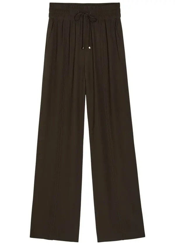 JOSEPH Wide-leg Crepe Trousers