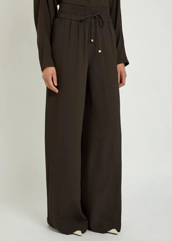JOSEPH Wide-leg Crepe Trousers
