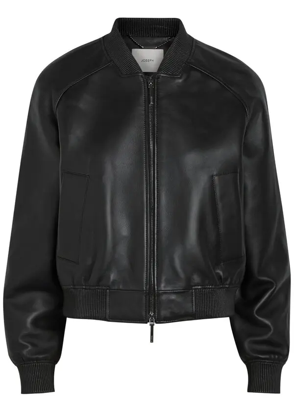 JOSEPH Leather Bomber Jacket
