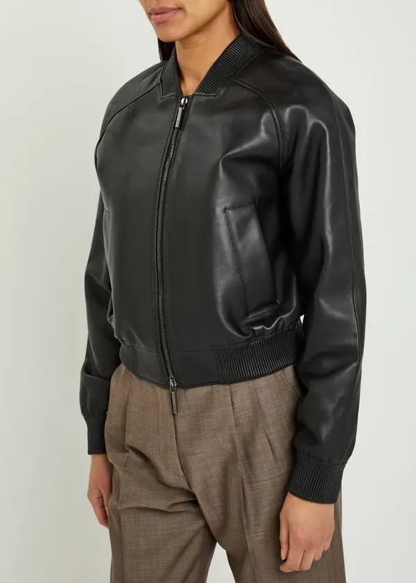 JOSEPH Leather Bomber Jacket