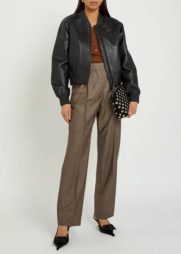 JOSEPH Leather Bomber Jacket