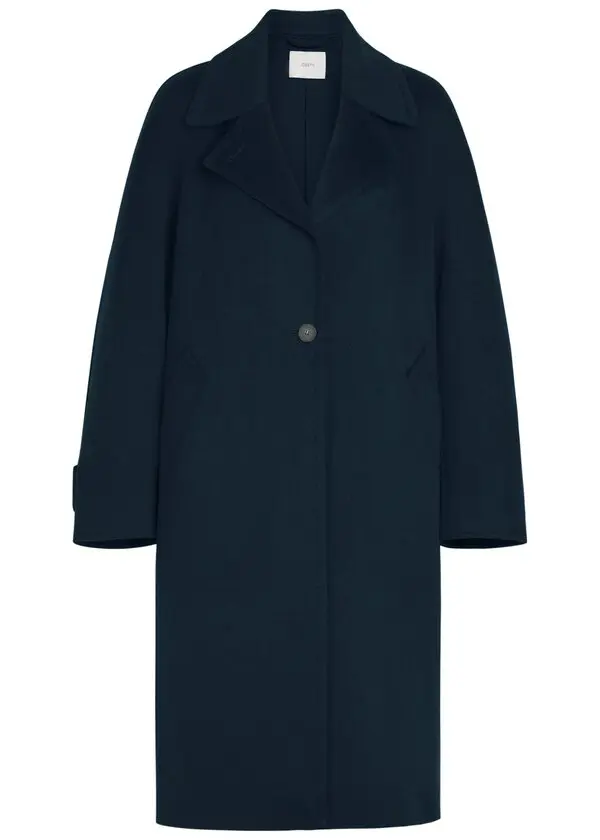 JOSEPH Franco Double-breasted Wool-blend Coat - Indigo